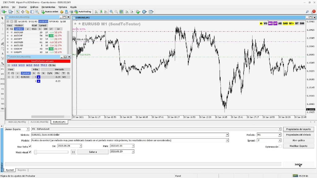 FX - SendToTester - FX Panel de Control para Metatrader 4 y 5